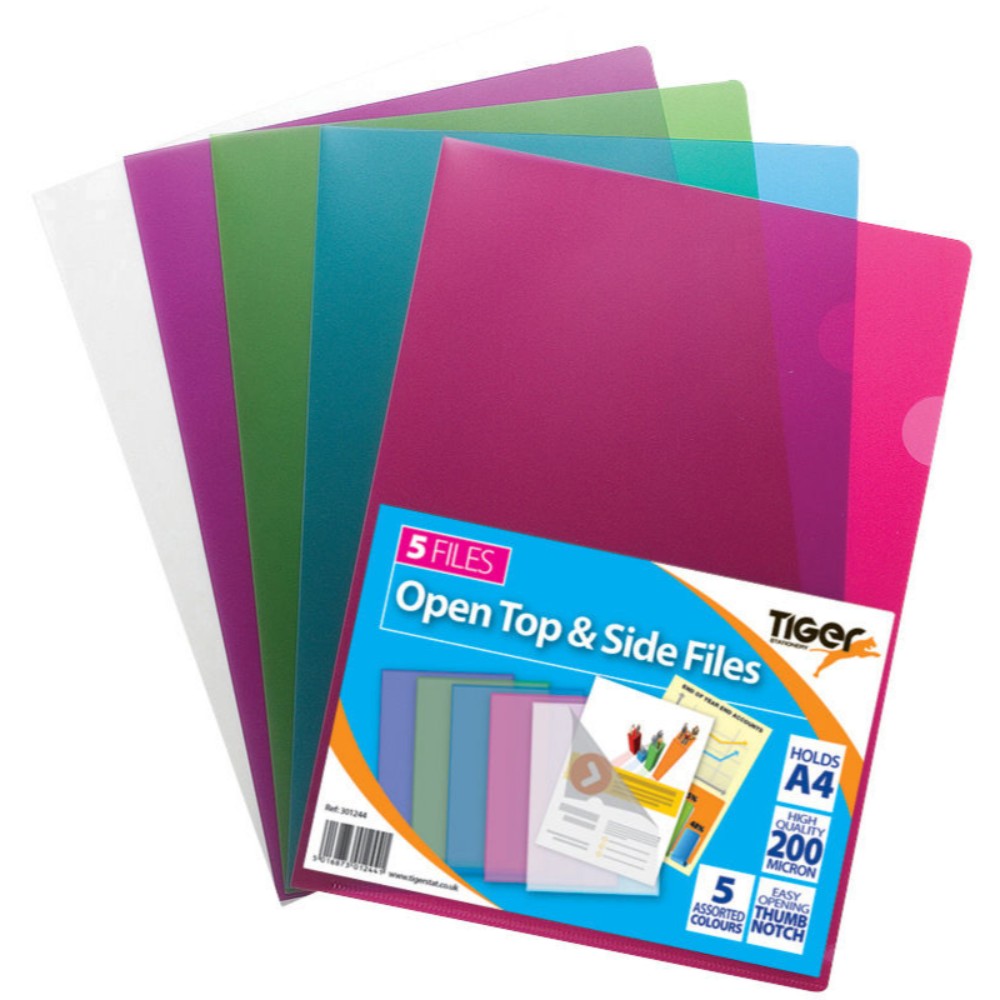 Pack of 5 A4 Coloured Report Files (Gloss Colours)– Shop Inc