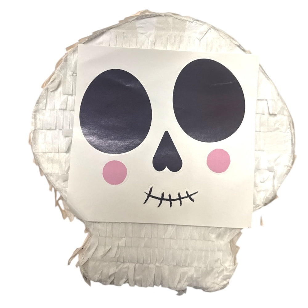 White Skull Shaped Pinata With Face Stickers– Shop Inc