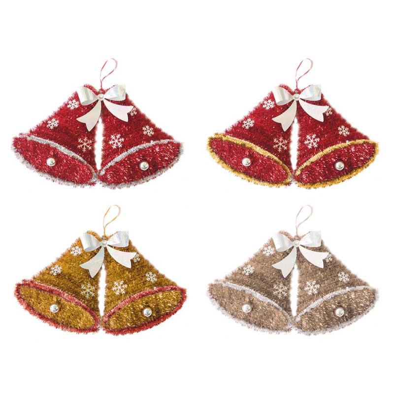 Large Twin Bell Christmas Tinsel Hanging Decoration– Shop Inc
