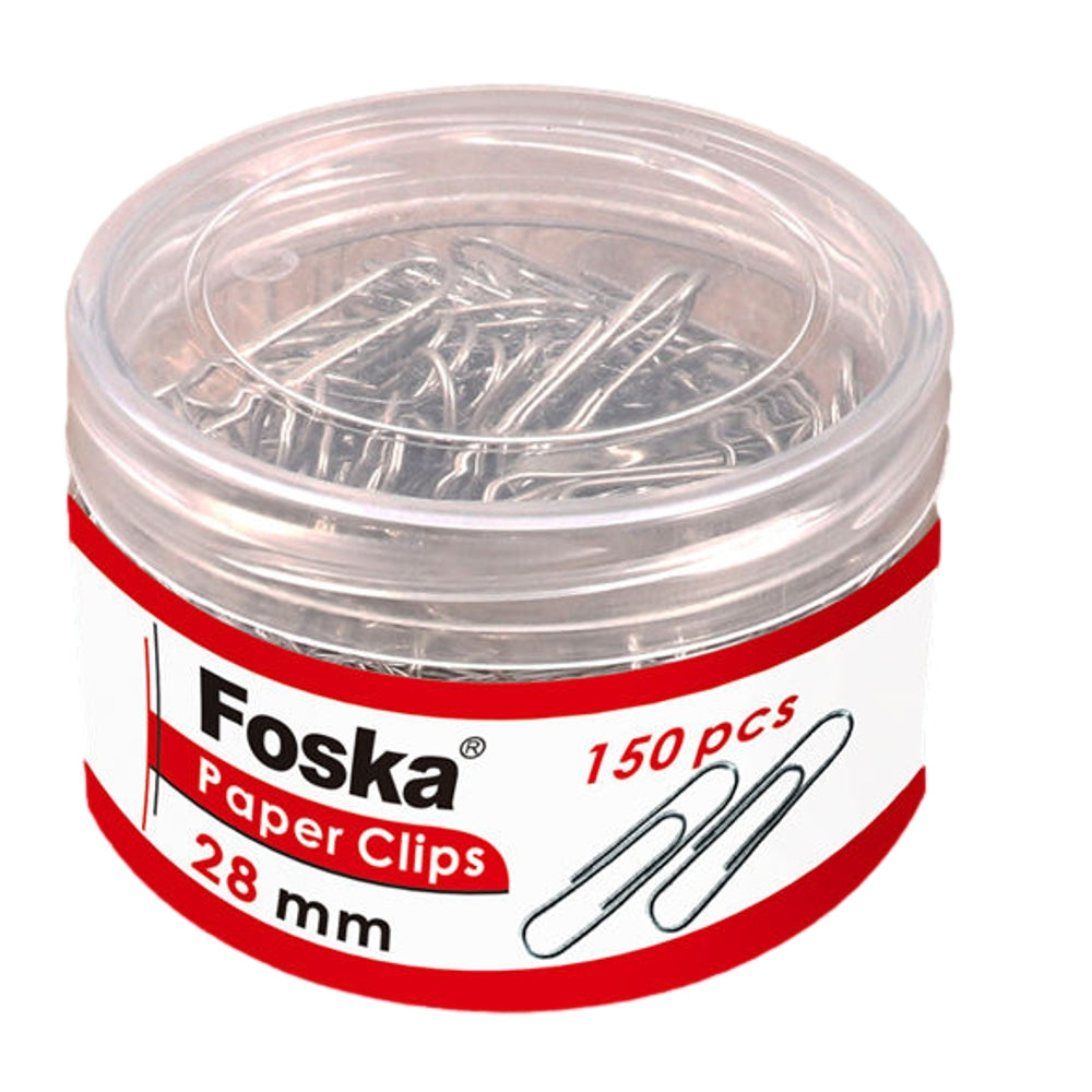 Tub of 150 Nickel Paper Clips 28mm– Shop Inc