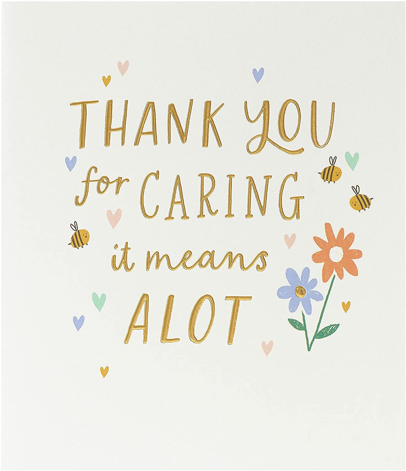 Thank You for Caring Support Card with Gold Detailing– Shop Inc