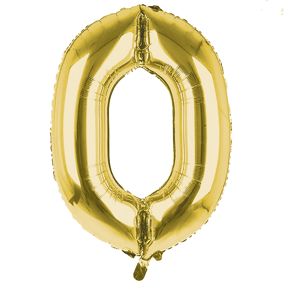 Giant Foil Gold 0 Number Balloon– Shop Inc