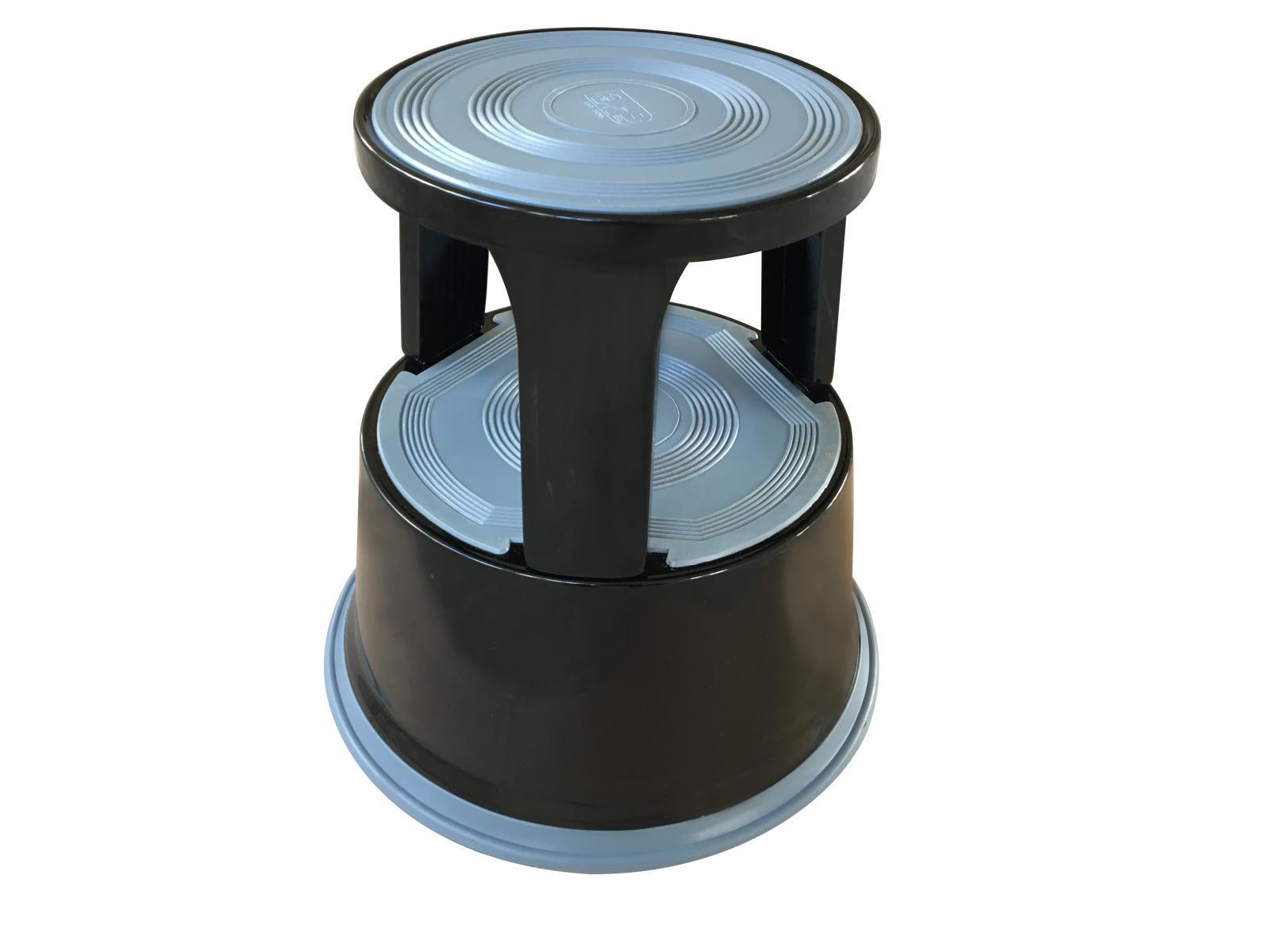 Janrax Black Metal Premium Rolling Kick Step Stool– Shop Inc