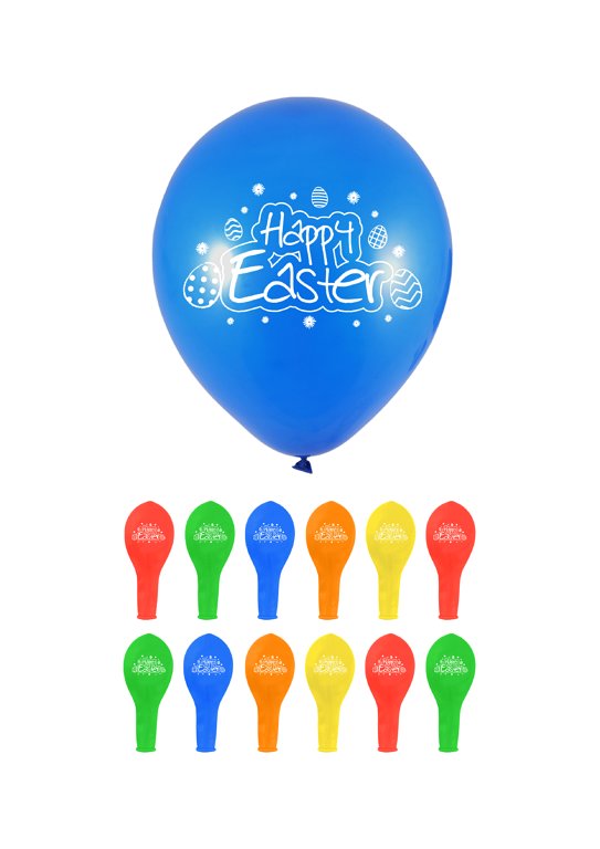 Pack of 12 23cm Easter Balloons with Print– Shop Inc