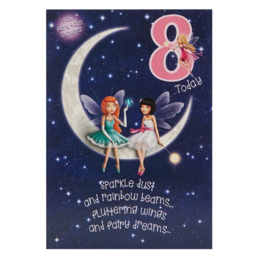 8th Birthday Card For Her 'With Fairy Stickers'– Shop Inc