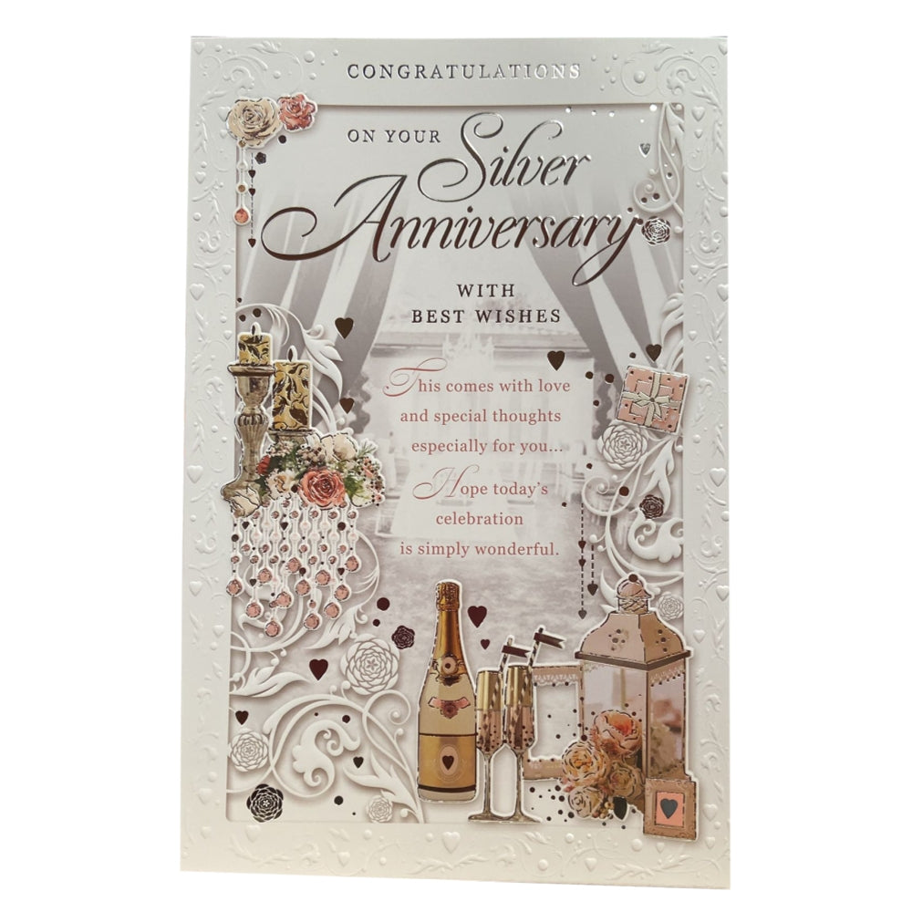 Congratulations On Your Silver Anniversary Open Opacity Card– Shop Inc