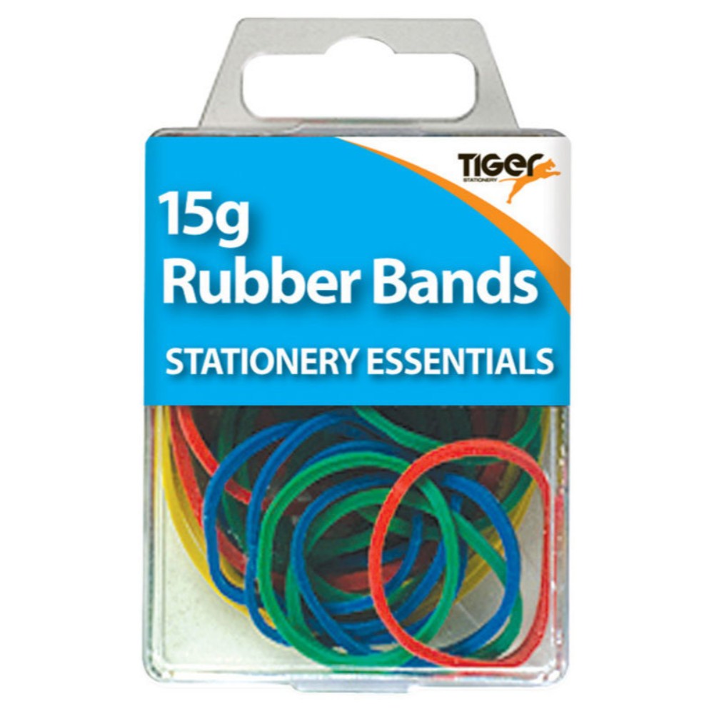 15g Coloured Rubber Bands in tub– Shop Inc