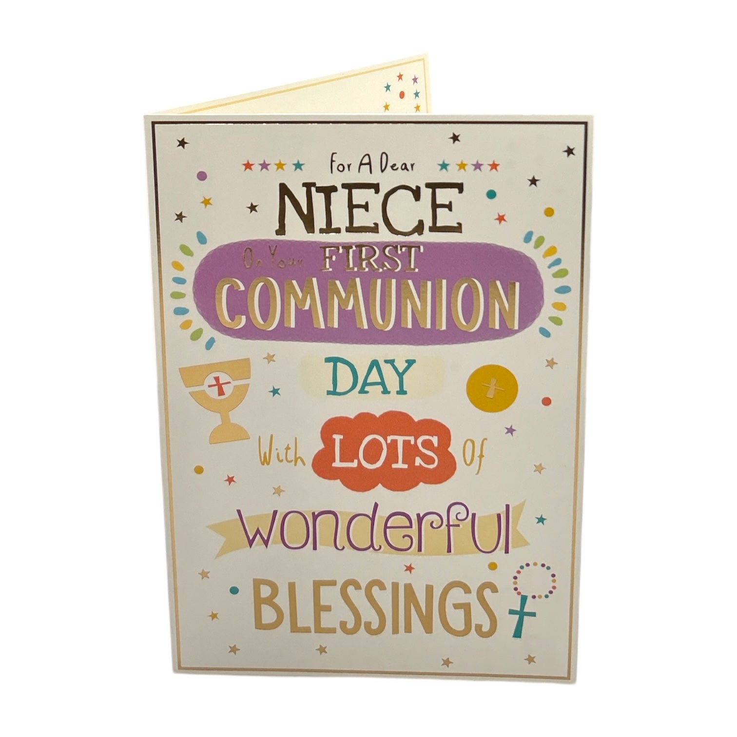 For Niece First Communion Wonderful Blessings Religious Card– Shop Inc