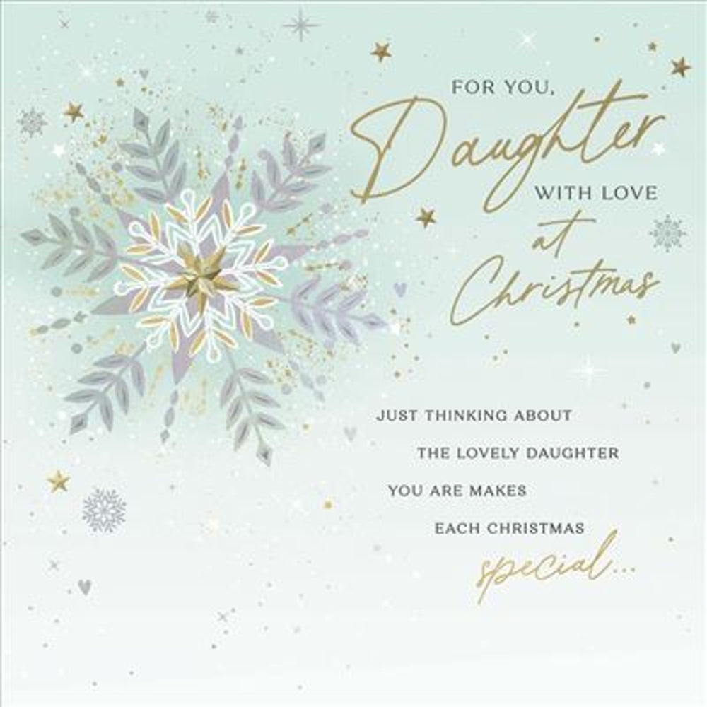Snowflakes Design Daughter Christmas Card– Shop Inc