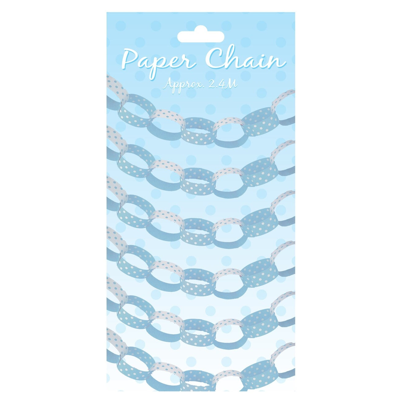 Chain Paper Polka Dot Blue 2.4m– Shop Inc