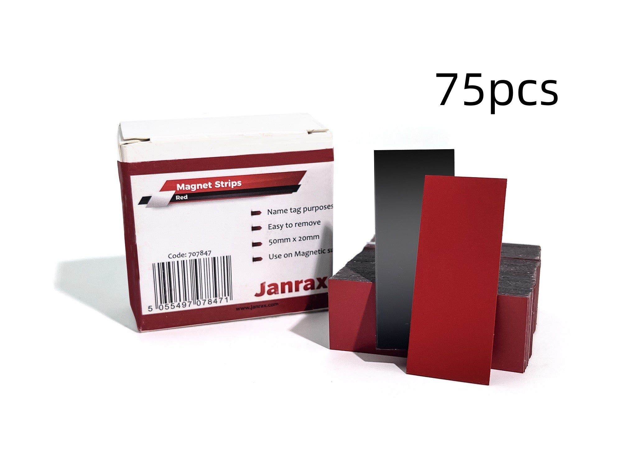 Pack of 75 Red Magnetic Strip Name Tag Labels– Shop Inc