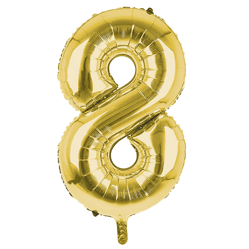 Giant Foil Gold 8 Number Balloon– Shop Inc
