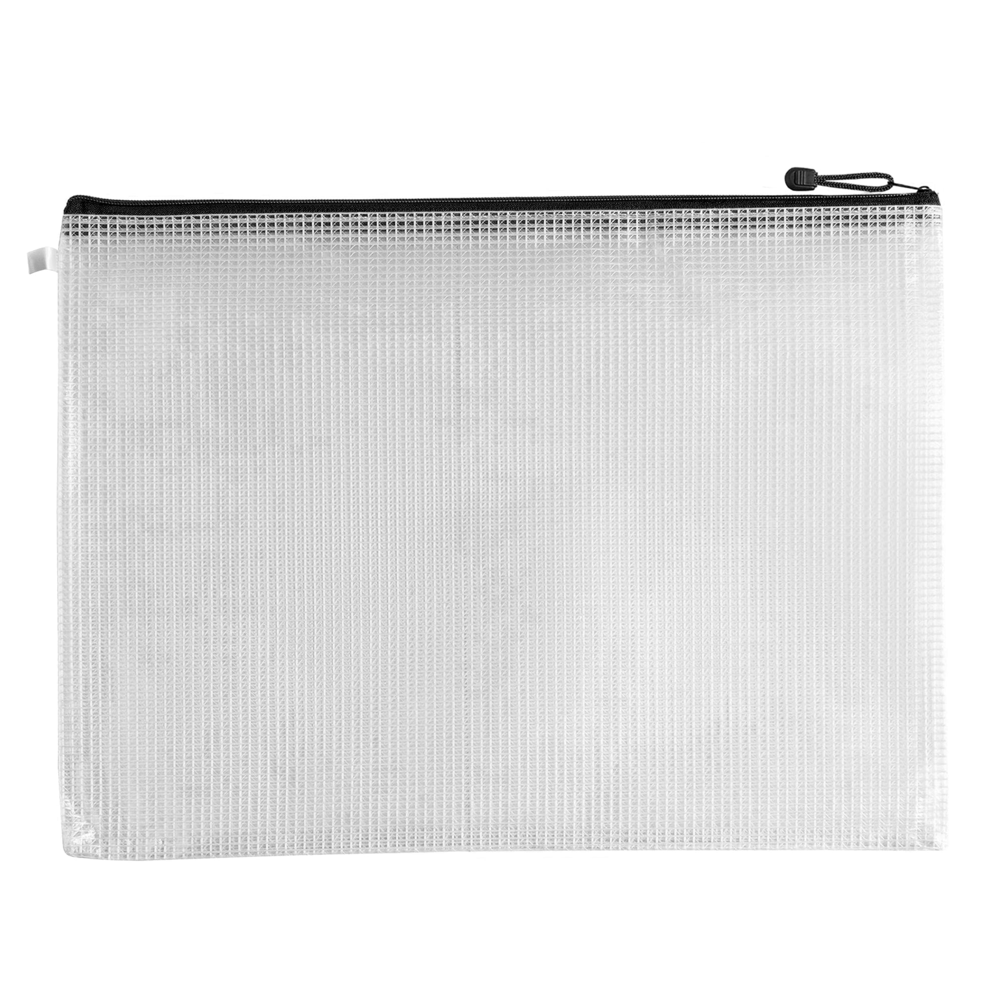 Pack of 12 A3 Black Zip Strong Mesh Bags - Tough Waterproof Storage ...
