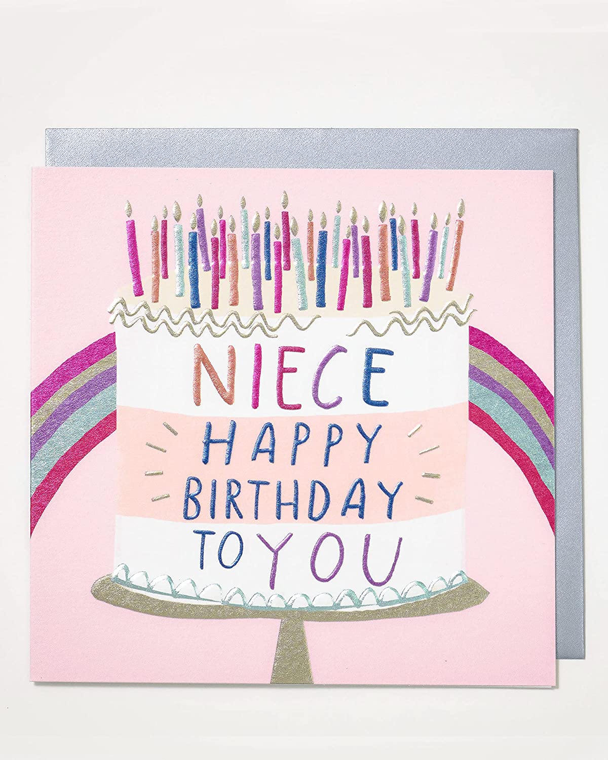 Niece Birthday Card Rainbow and Cake– Shop Inc