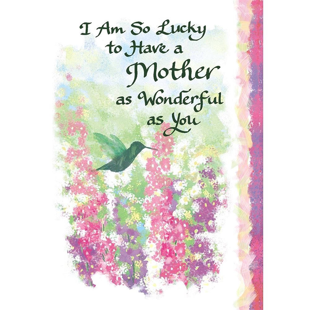 Lucky to Have a Mother.. Sentimental Verses Keepsake Greeting Card ...