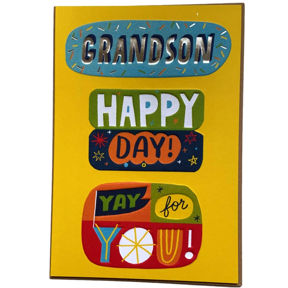 For Grandson Happy Day! Yay Birthday Card– Shop Inc