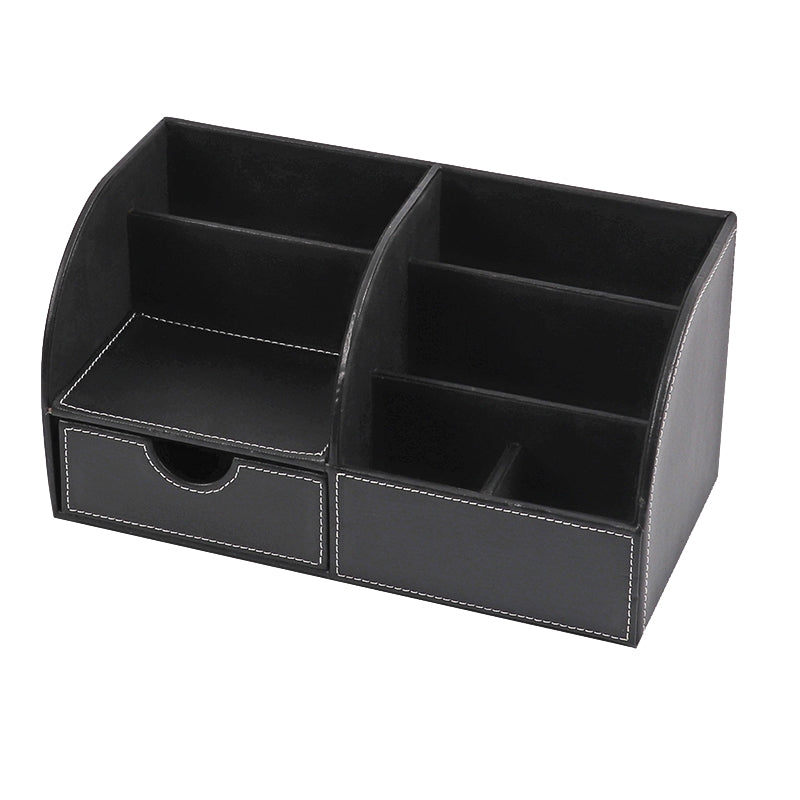PVC Black Desktop Organizer 28 x 14 x 14.5cm– Shop Inc