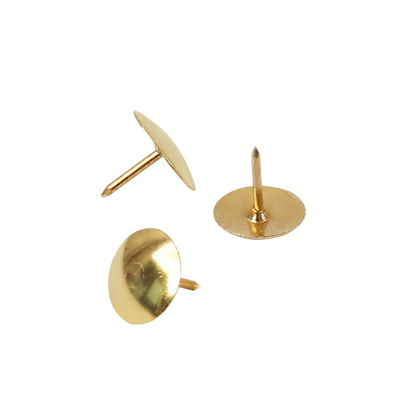 Pack of 50 Golden Thumb Tack Push Pins– Shop Inc
