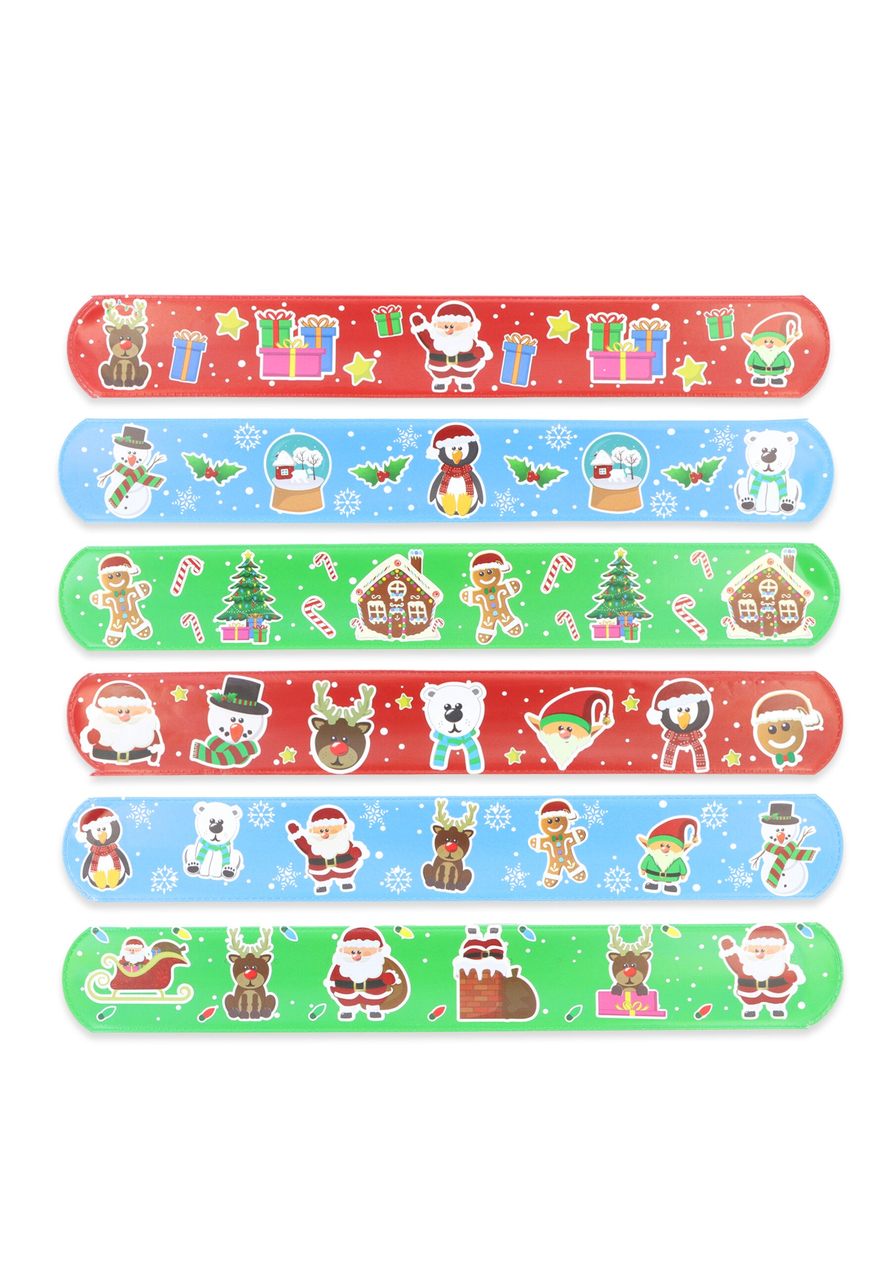 Pack of 12 Christmas Snap Bracelets with Print– Shop Inc
