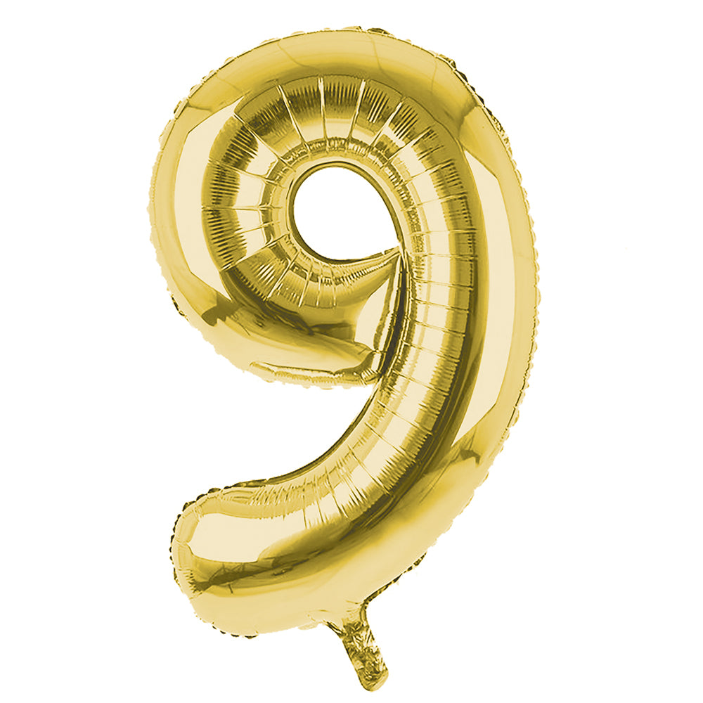 Giant Foil Gold 9 Number Balloon– Shop Inc
