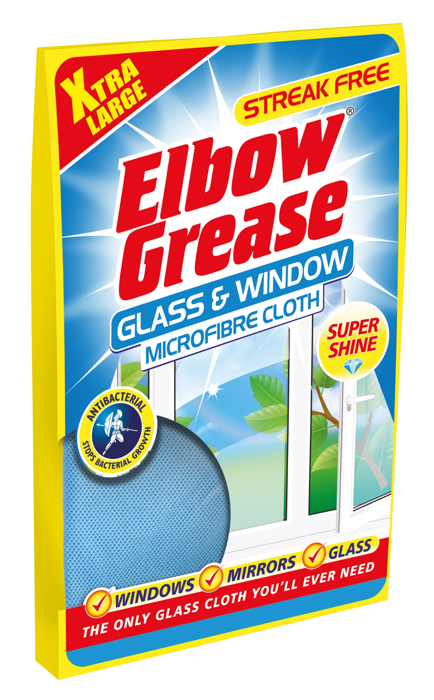 Elbow Grease Blue Glass & Window Microfibre Cloth– Shop Inc