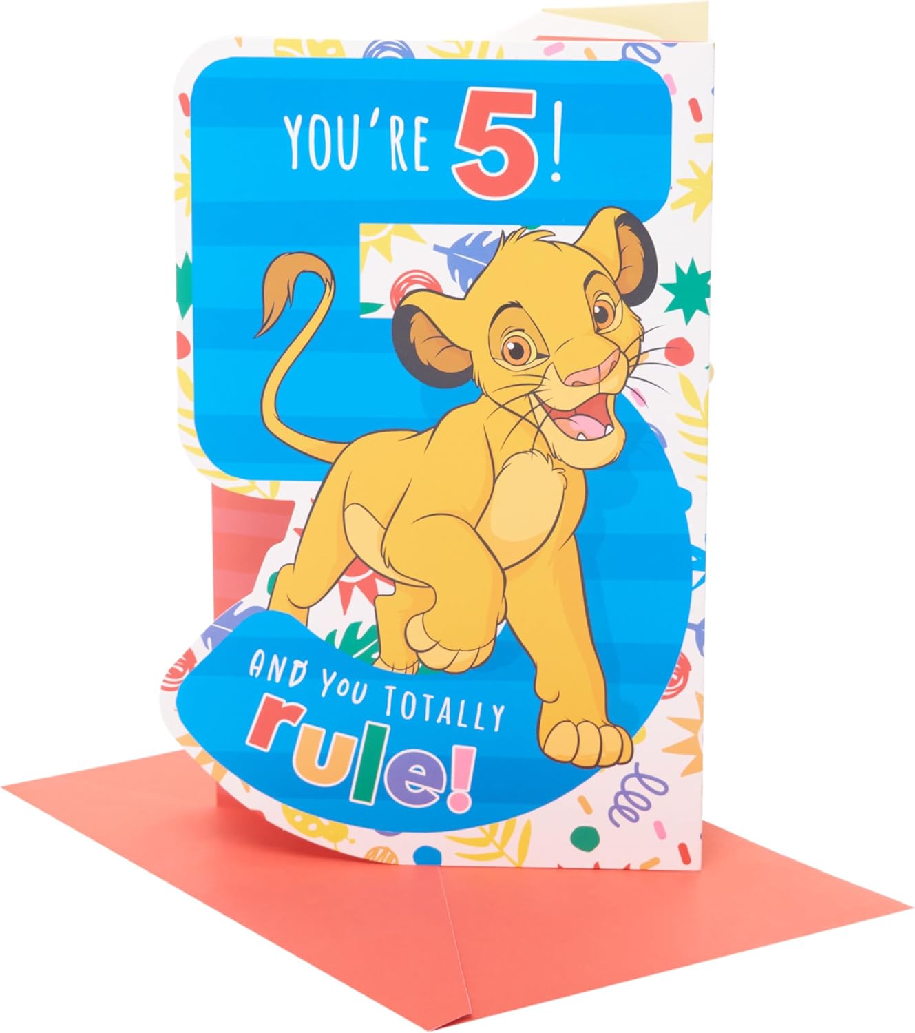 Disney The Lion King Simba Pop-Up Design 5th Birthday Card– Shop Inc