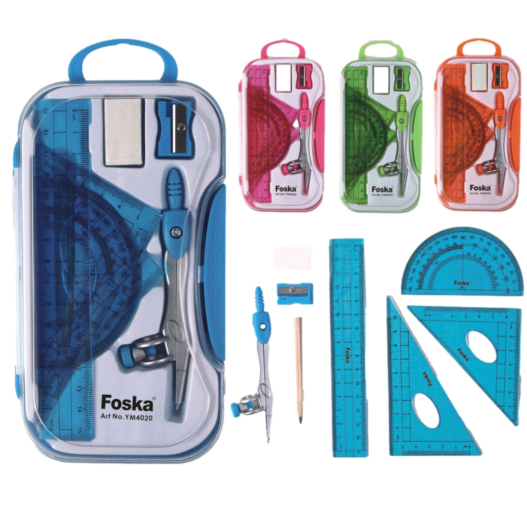 Colourful Compass Set with Rulers Math Set– Shop Inc