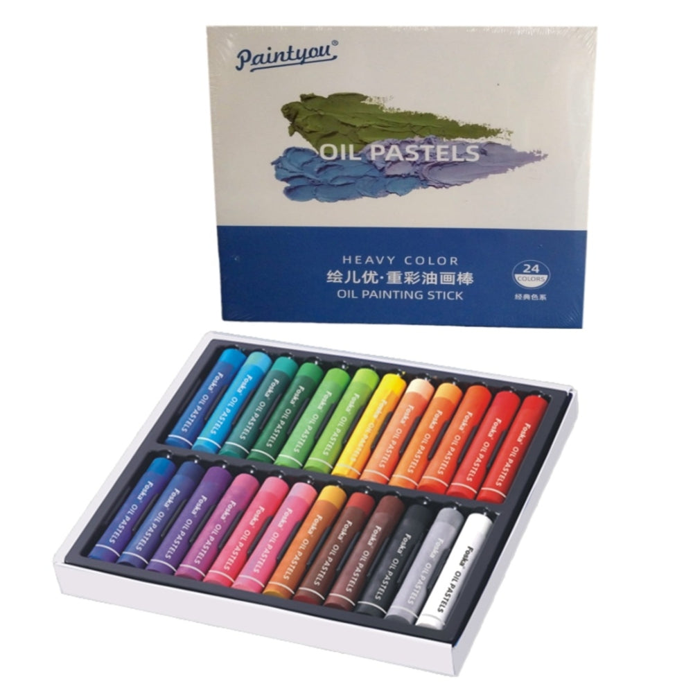 Pack of 24 Assorted Colour Soft Oil Pastels– Shop Inc