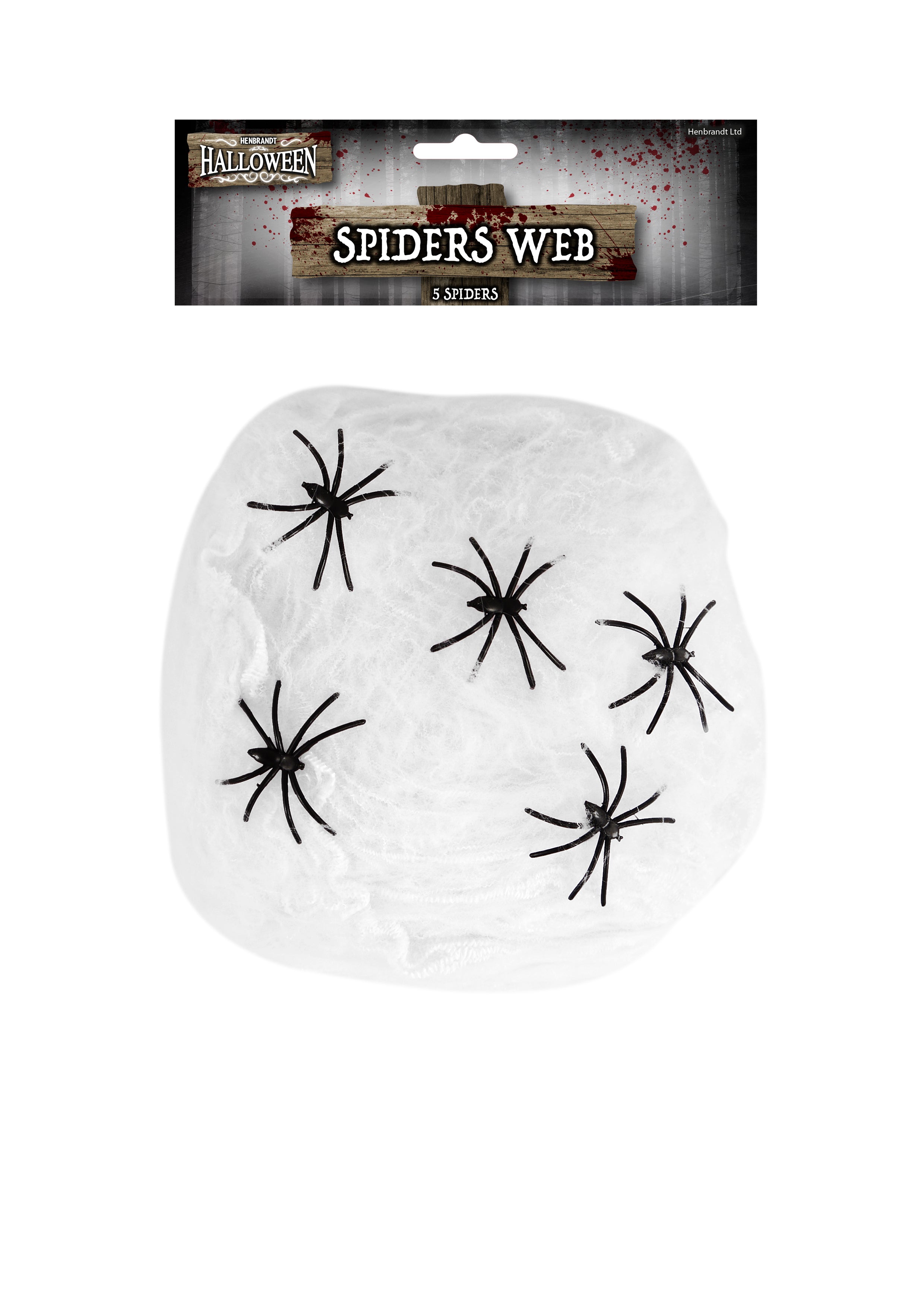 Spider Web 40g White with 5 Spiders - Decoration– Shop Inc