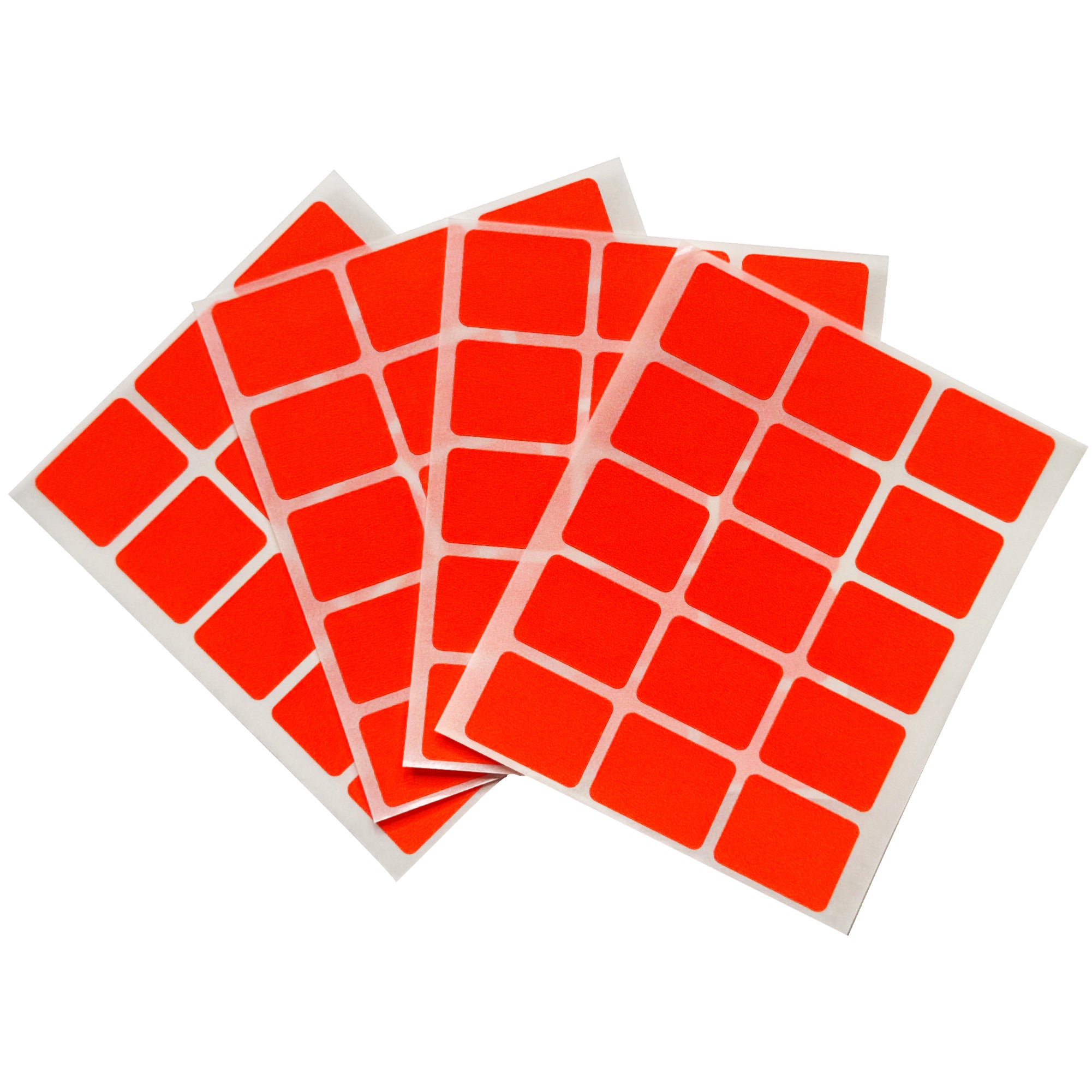 Pack of 300 Fluorescent Red 19x25mm Rectangular Labels - Adhesive Stic ...