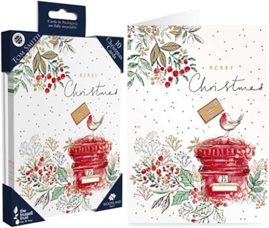 Pack of 10 Luxury Post Box Design Christmas Cards– Shop Inc