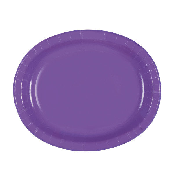 Pack of 8 Neon Purple Oval Plates– Shop Inc