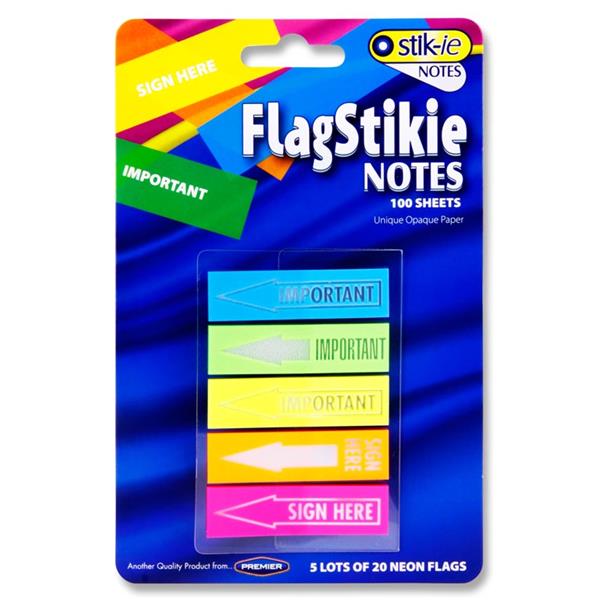 Pack of 100 Flag Important/Sign Here Page Markers Sticky Notes Sheets ...