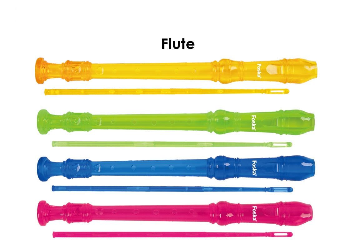 Transparent Colour Flute with Cleaning Stick– Shop Inc