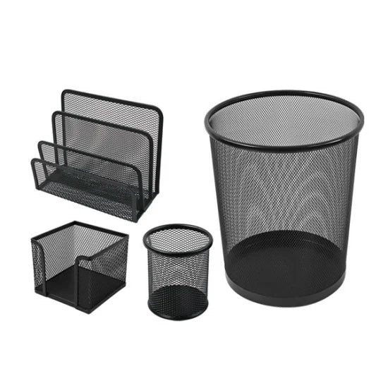 4 Piece Wire Mesh Office Desk Organiser Set– Shop Inc
