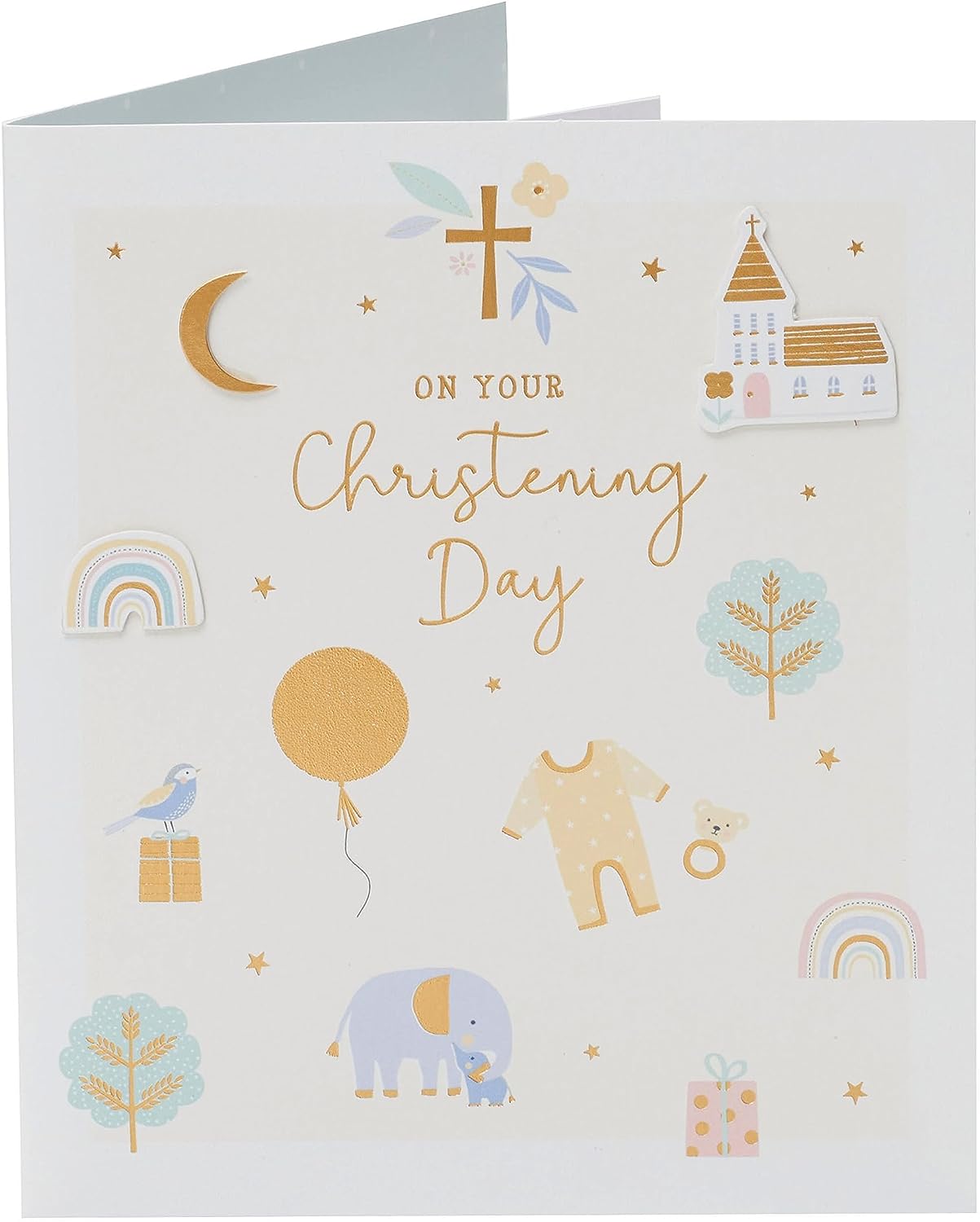 Symbol Design with 3D Elements Christening Card– Shop Inc