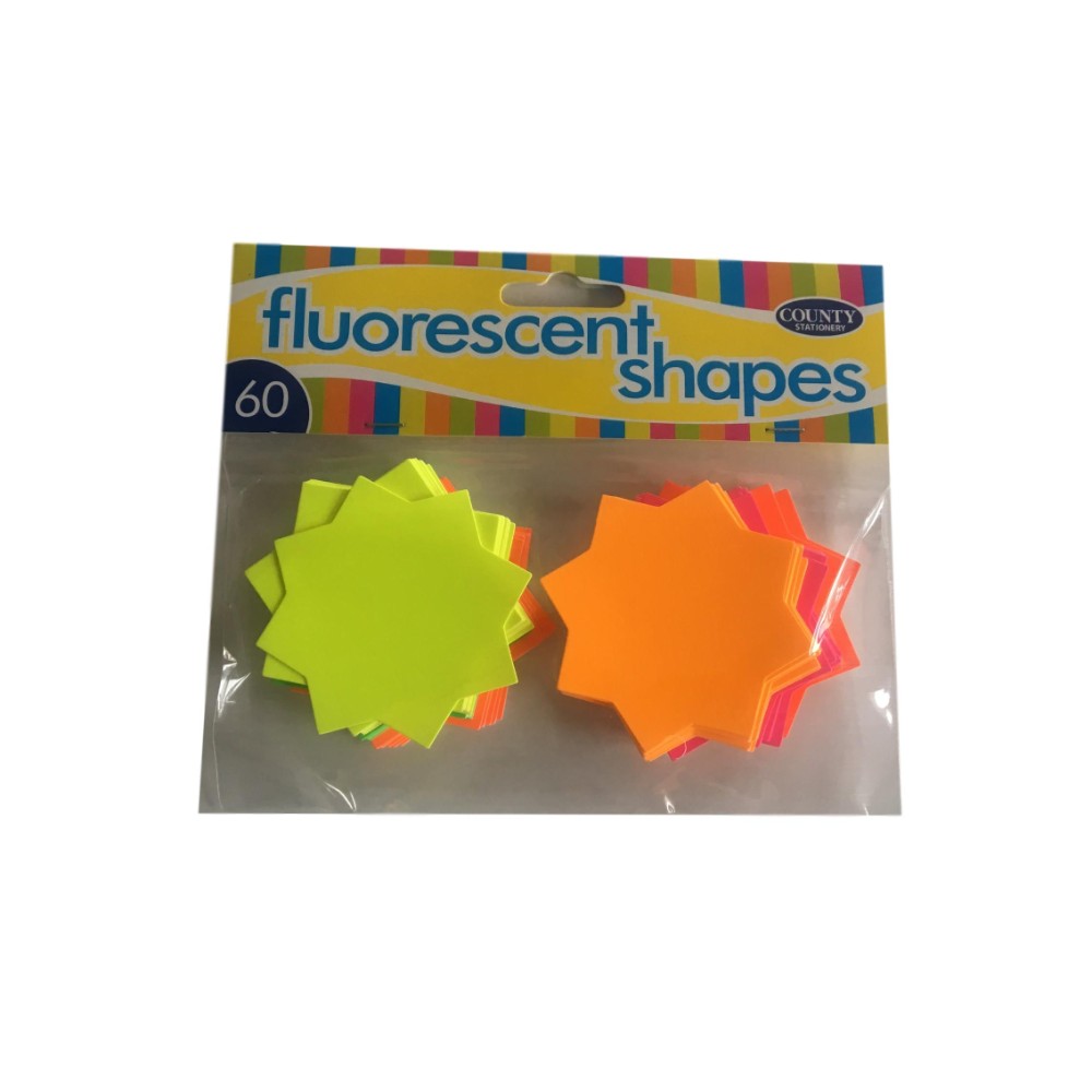 60 Fluorescent Star Shapes 60mm– Shop Inc