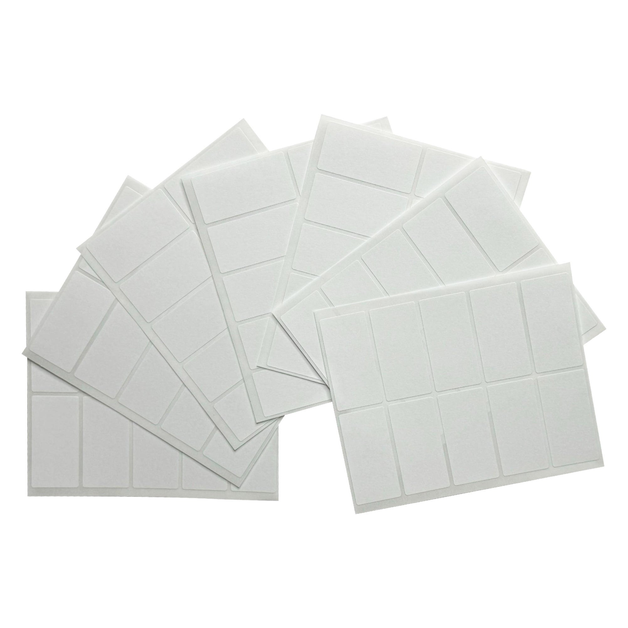 Pack of 70 White 19x38mm Rectangular Labels - Adhesive Stickers– Shop Inc