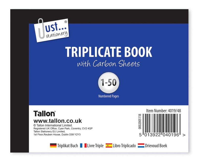 Just Stationery Half Size Triplicate Book Notebook– Shop Inc