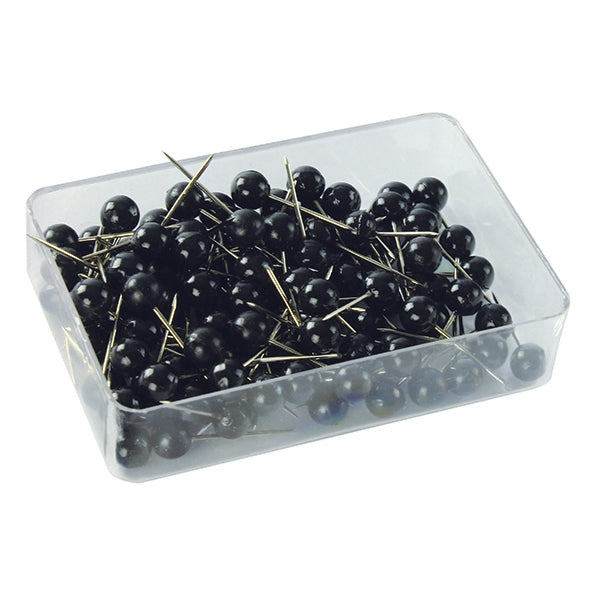 Pack of 100 Black Map Pins– Shop Inc