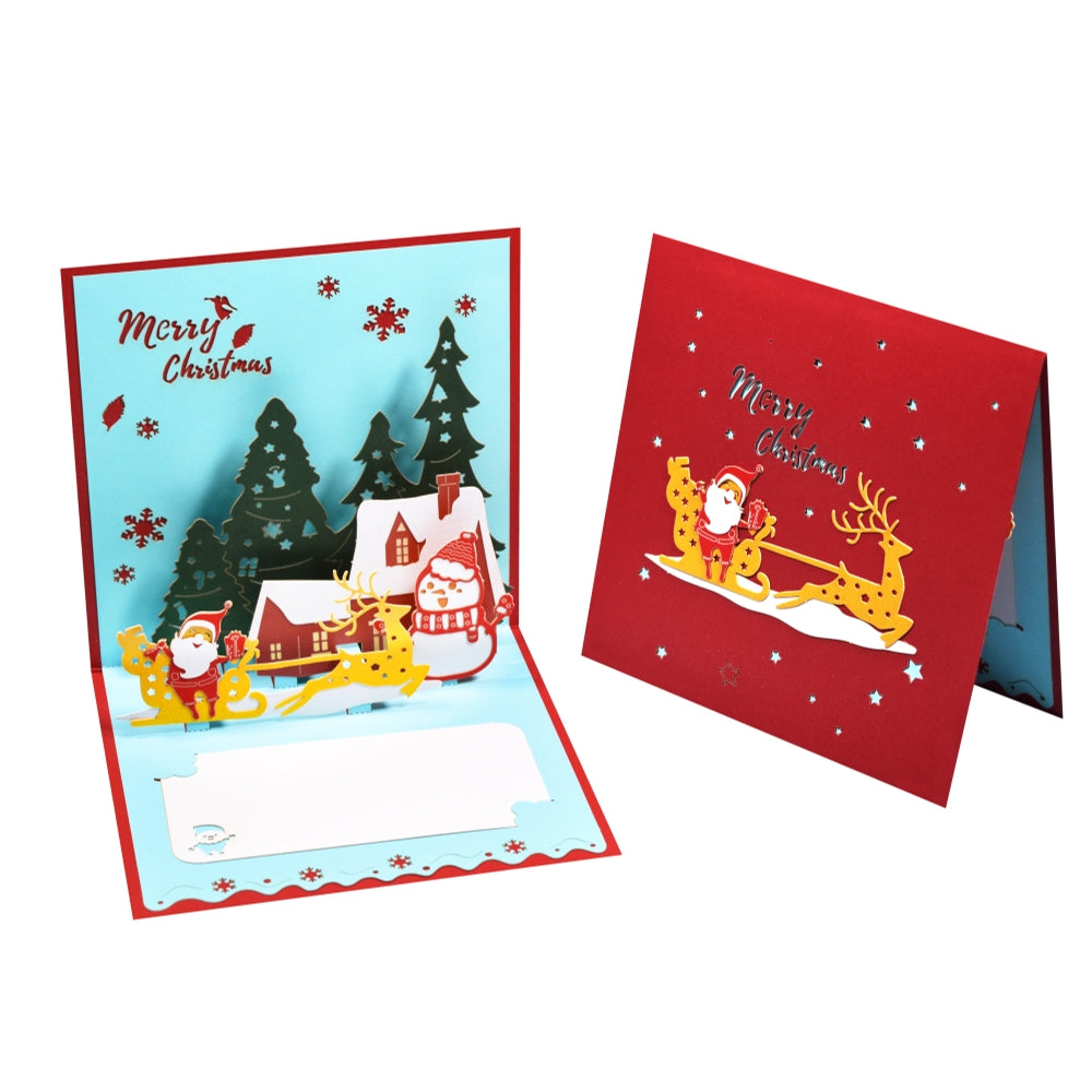 Santa Claus and Winter Scene 3D Pop Up Christmas Card– Shop Inc