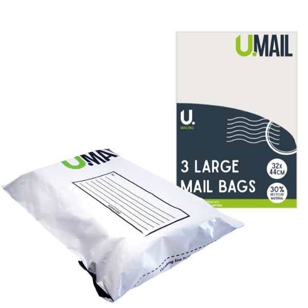 Pack of 3 Large 32x44cm Mail Bags– Shop Inc