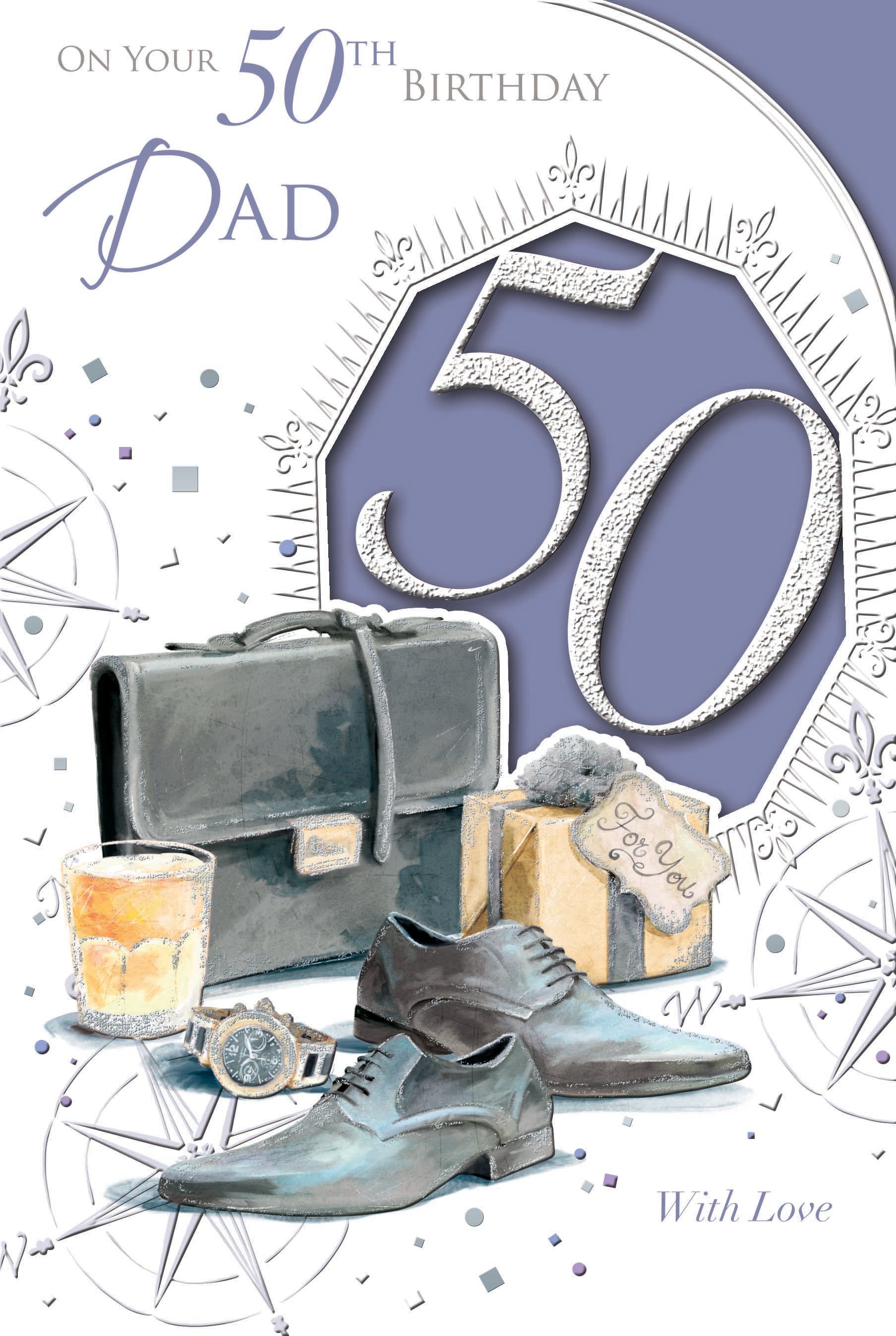 On Your 50th Birthday Dad With Love Celebrity Style Card– Shop Inc