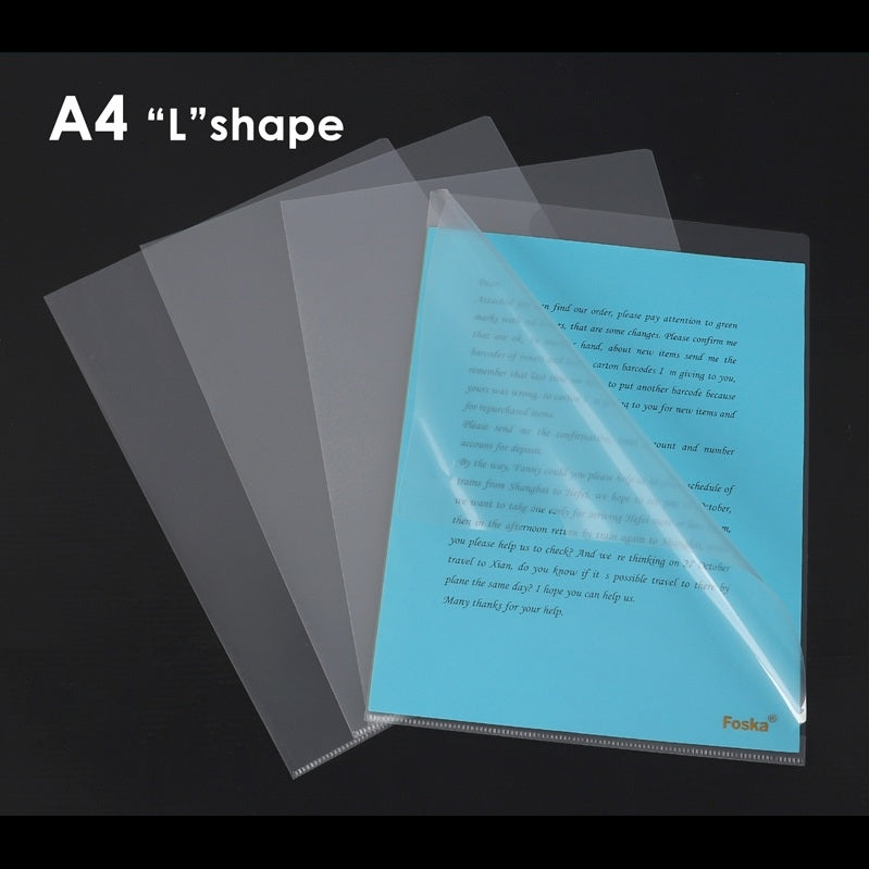 Pack of 12 A4 Open Top and Side L Folders Sleeves– Shop Inc
