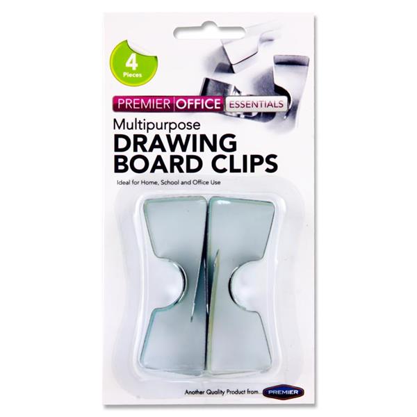 Pack of 4 Drawing Board Clips by Premier Office– Shop Inc