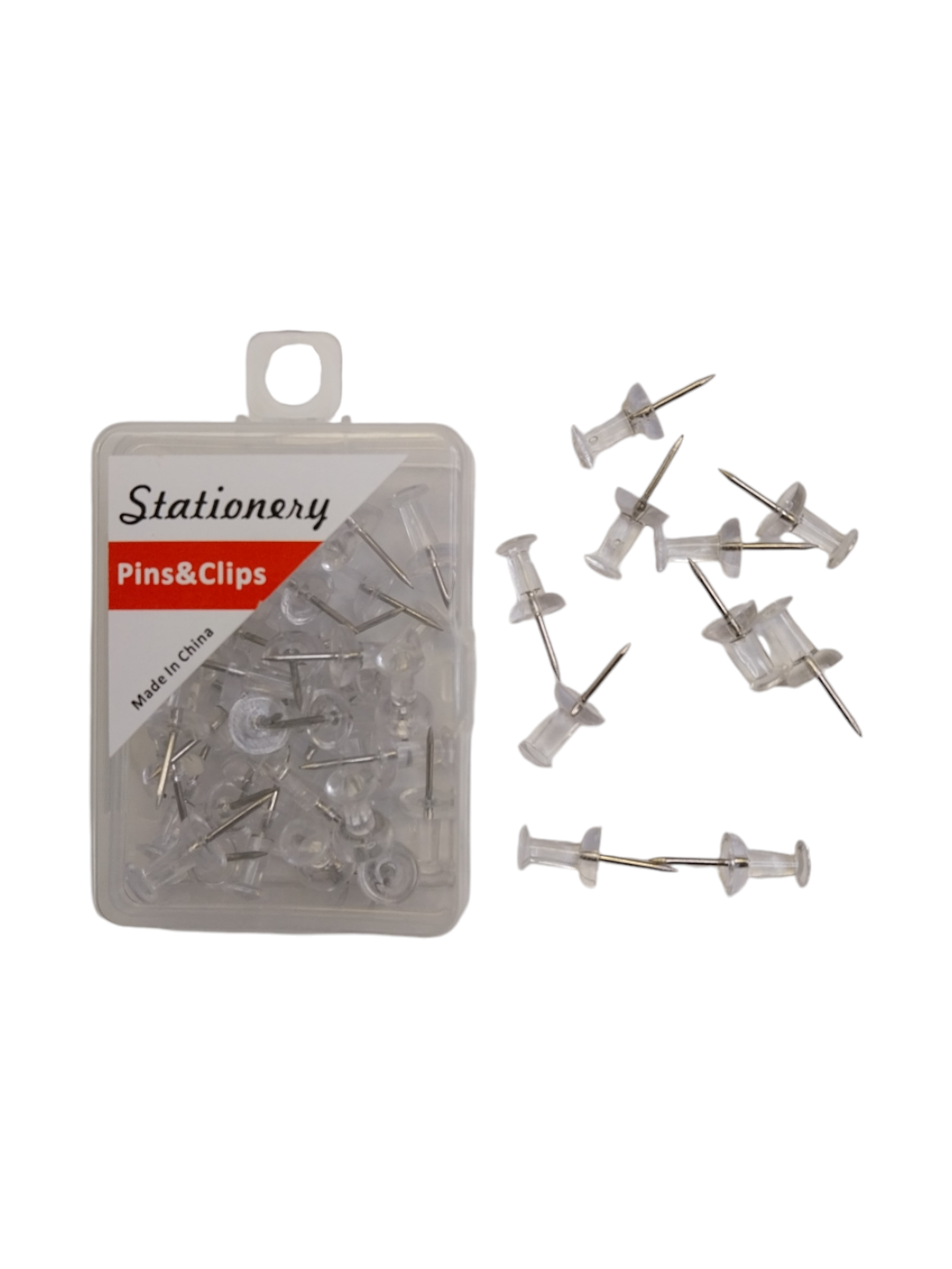 Pack of 50 Clear Push Pins– Shop Inc