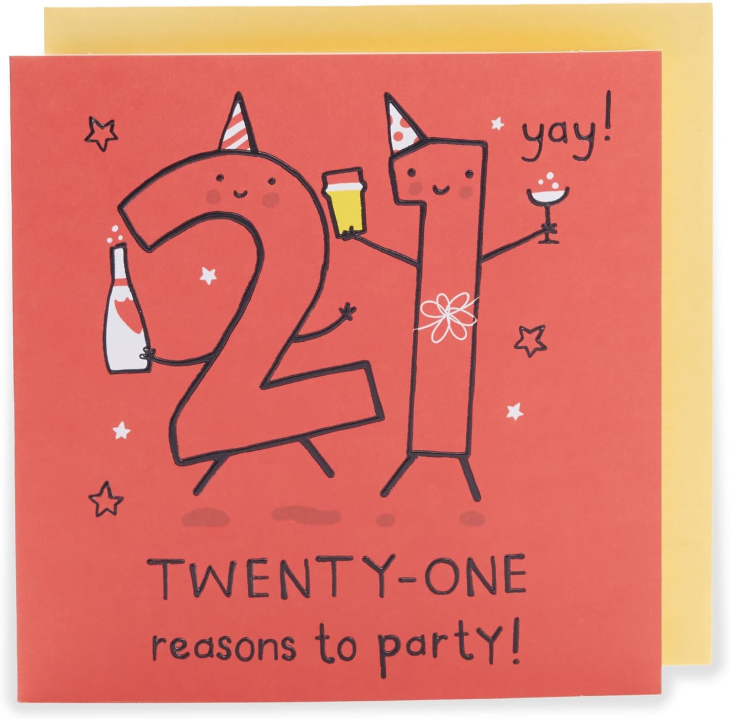 Red Design 21st Birthday Card for Him/Her/Friend– Shop Inc