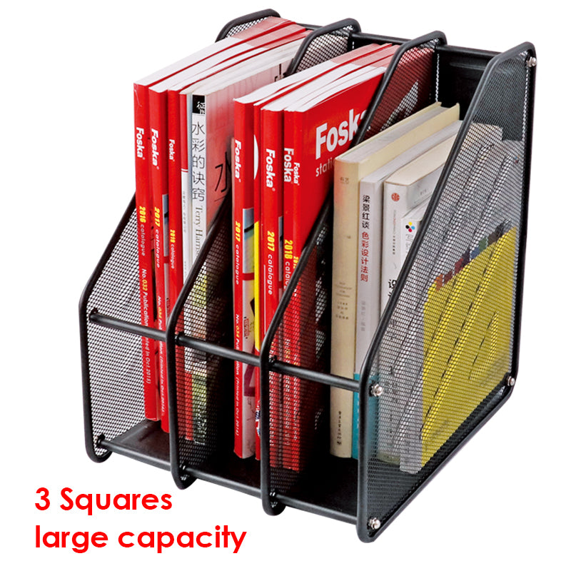 7 Compartment Wire Mesh File Organizer Matte Bk 24402501 - Desk...