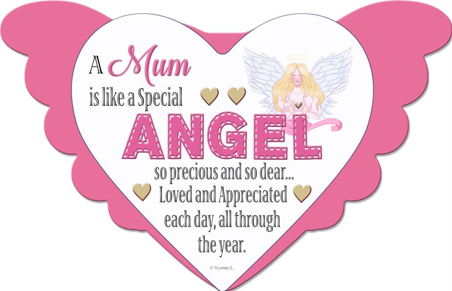 MUM Angel Heart Design Plaque– Shop Inc