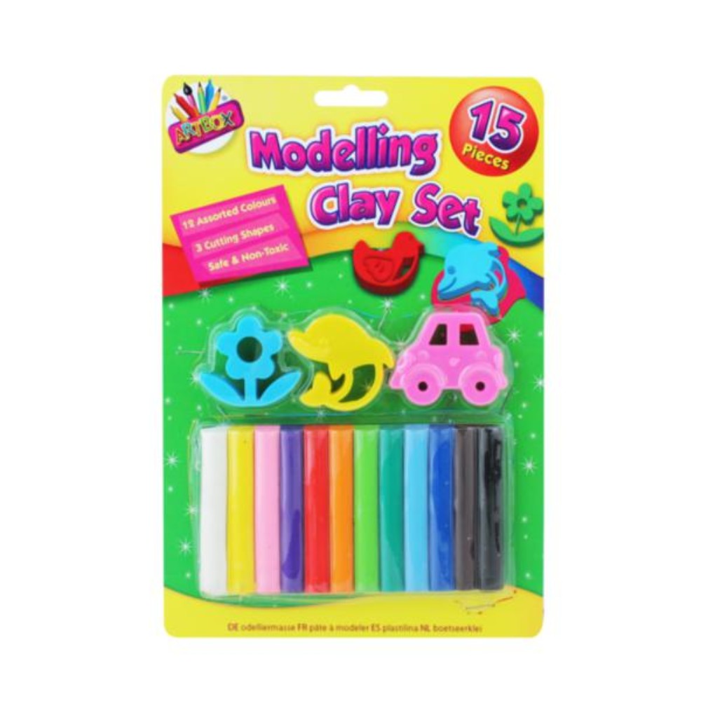 Pack of 15 Piece Modelling Clay Set with Tools– Shop Inc
